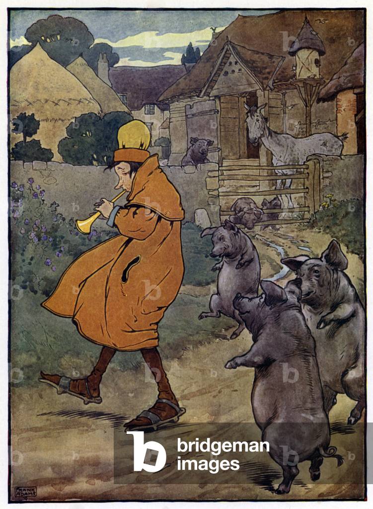 Image of Illustration for The Story of Tom The Piper's Son (colour by ...