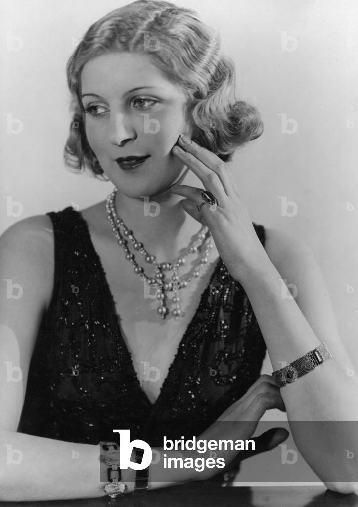 Portrait of a woman, 1935 (b/w photo) by