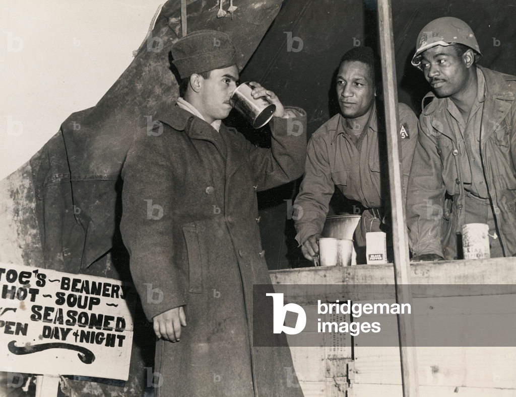 Image of A Brazilian soldier drinking from the ranks of the American by ...