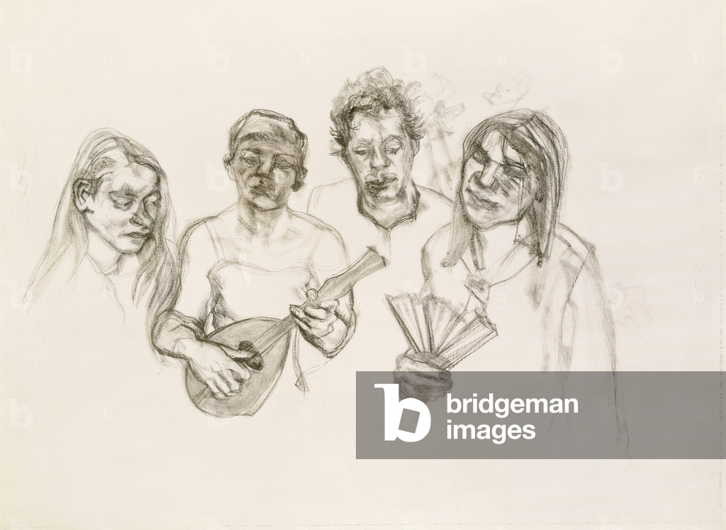 Image of Four Heads from Large Interior W11 (after Watteau), 1983 ...