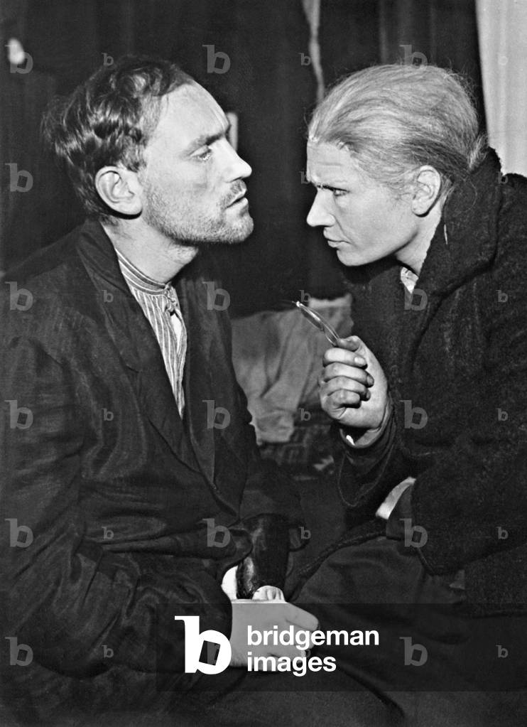 Image of Bernhard Minetti and Maria Koppenhoefer in 'The Herde Sucht' (b/w