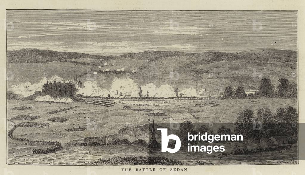 Image of The Battle of Sedan (engraving) by English School, (19th century)