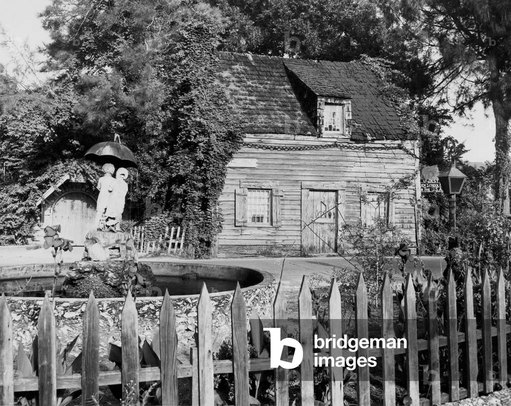 Image of Facade of a schoolhouse, Oldest Wooden Schoolhouse, St ...