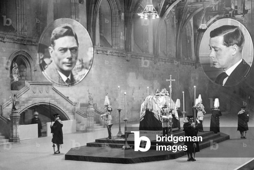 Image of Laying in state of the coffin of King George V