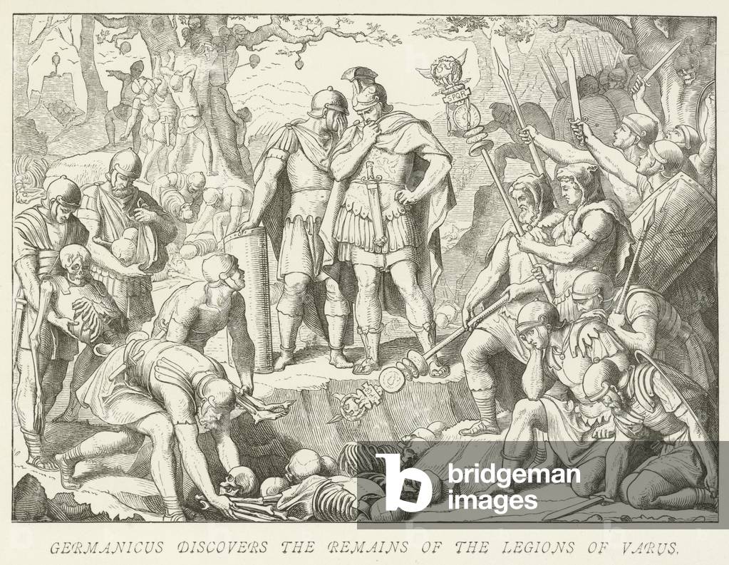 Image of Germanicus discovers the remains of the Legions of Varus ...