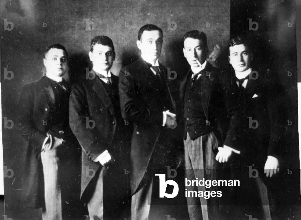Image of The Kisch Brothers In 1912. From Left: Paul, Arnold, Wolfgang,