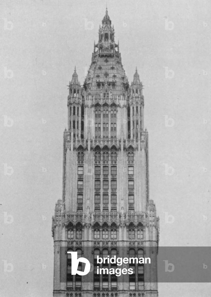 Image of Exterior View Of A Section Of The Woolworth Tower, Showing by ...