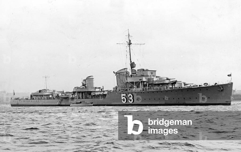 Image of German destroyer 'Hans Ludemann', 1938 (b/w photo)