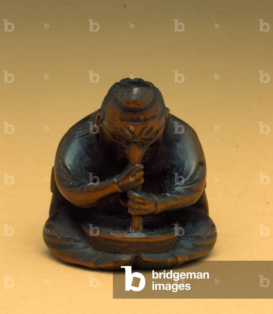 Image of Japanese katabori-style netsuke - Sojobo, King of the Tengu ...