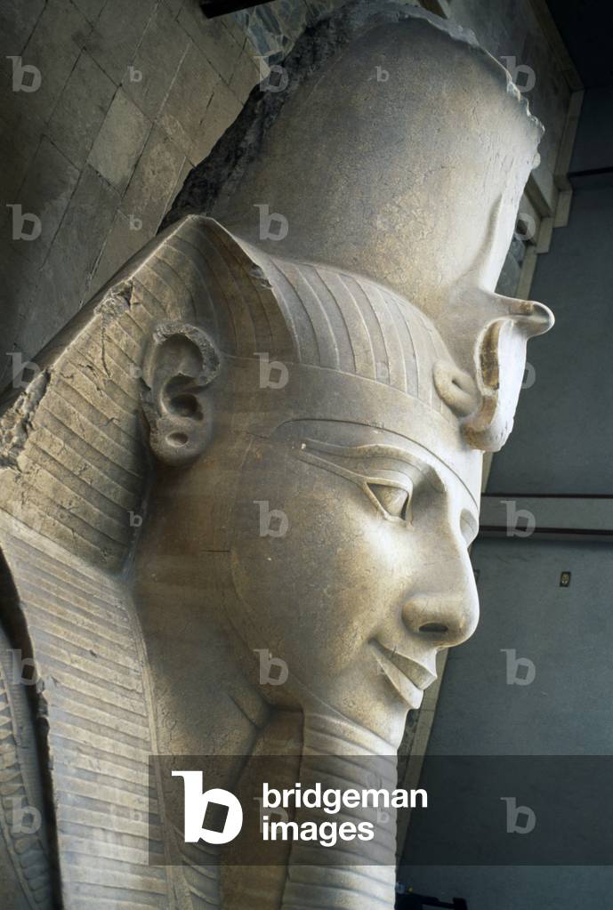 Image of Colossus of Ramesses II, limestone statue, height 10.3m ...