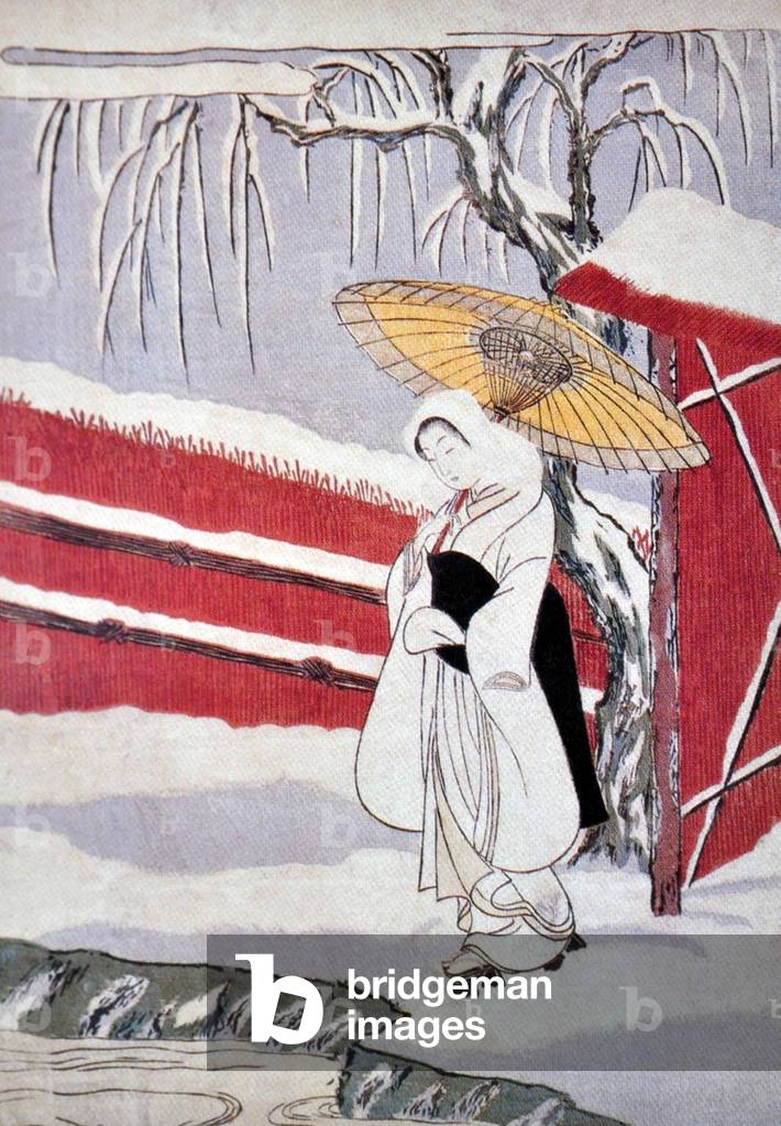 Image of Japan: 'Sagi Musume' - young woman in the snow. The by ...