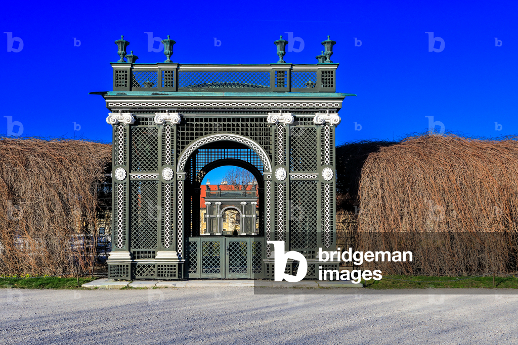 Image of Arch and Gardens around the Schonbrunn Palace, Vienna, Austria ...