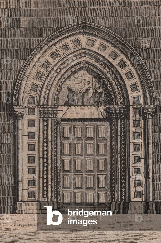 Image of Portal of church of Saint Dominic, L'Aquila, Abruzzo, Italy ...