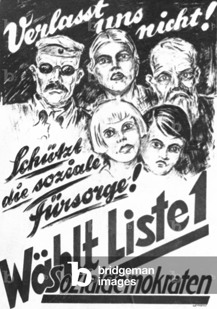 Image of Election poster of the SPD for the Reichstag election in