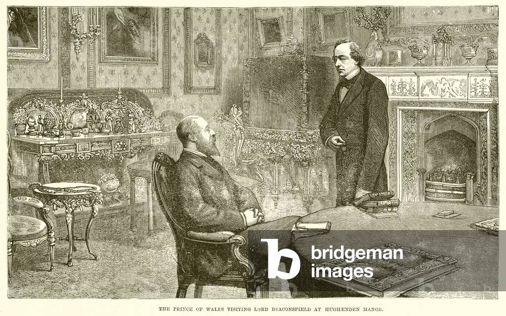 Image of The Prince of Wales visiting Lord Beaconsfield at Hughenden ...