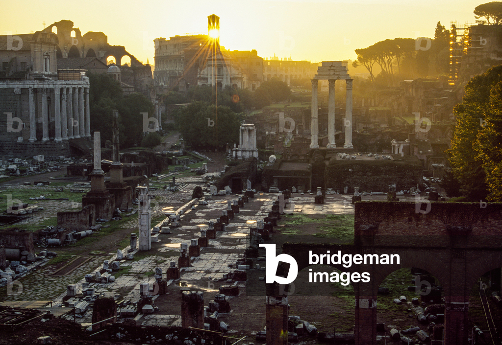 Image of The Imperial Roman Forum aka Forum Romanum, looking east ...