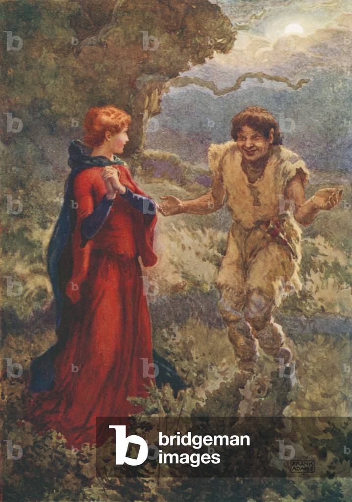 Image of Comus in the Woods, from Comus by John Milton (colour by Adams ...