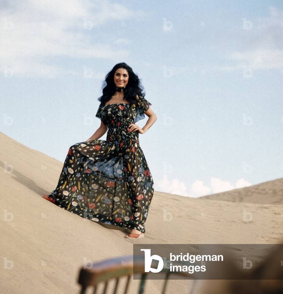 Image of The German actress and singer Dunja Rajter poses for the