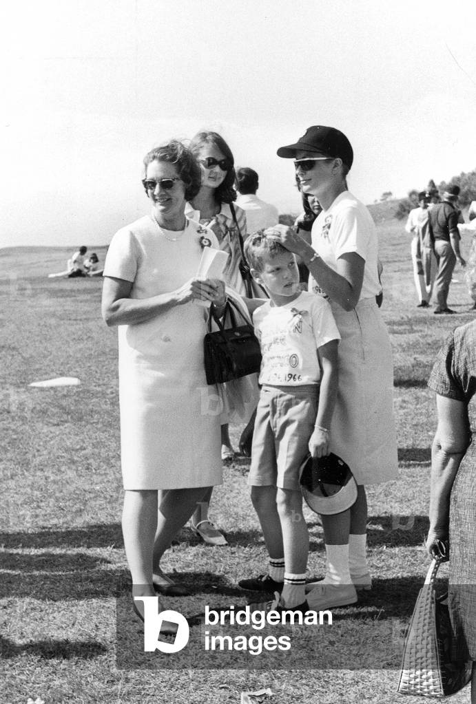 Image of Princess Grace of Monaco (With Cap) With her Son Prince