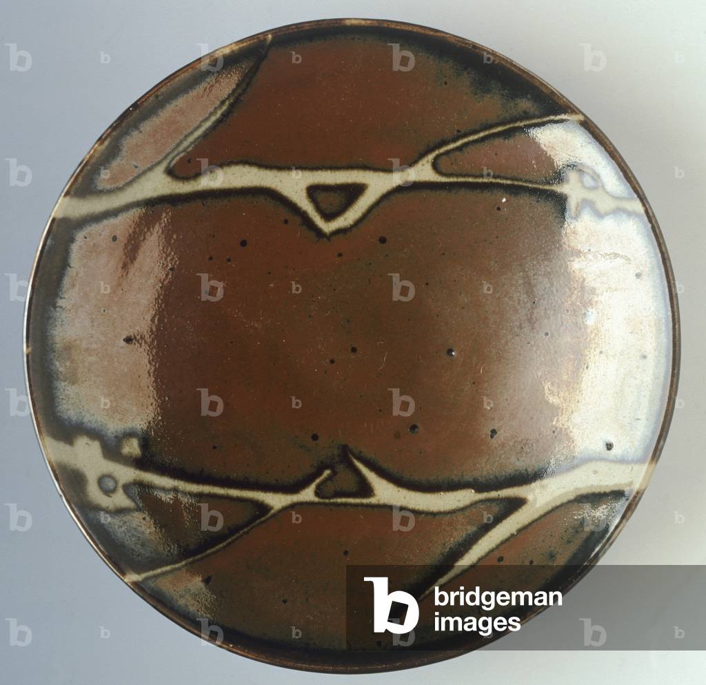 Image of Plate decorated with geometric patterns, 1958 (ceramic and ...