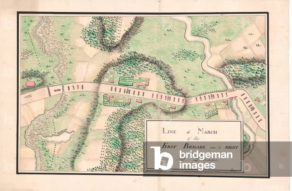 Image of Line of March of the First Brigade by Barron (manuscript) by ...