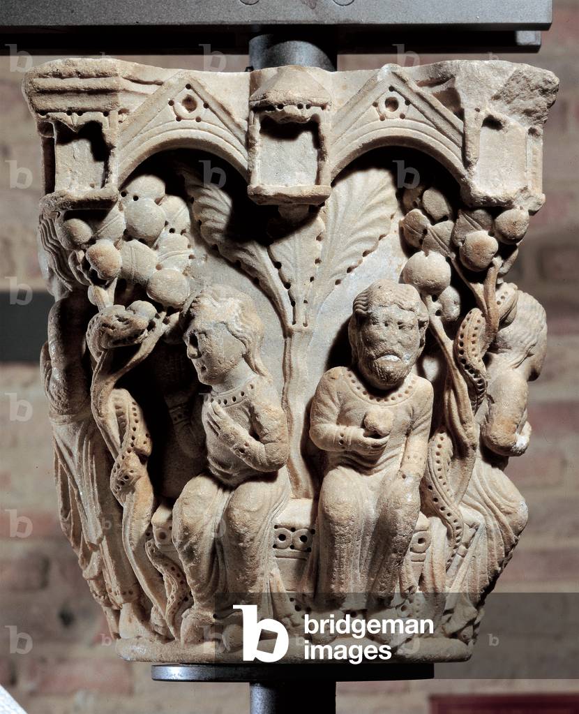 Image of Capitals with scenes of Genesis and Book of Kings, 1178 by ...