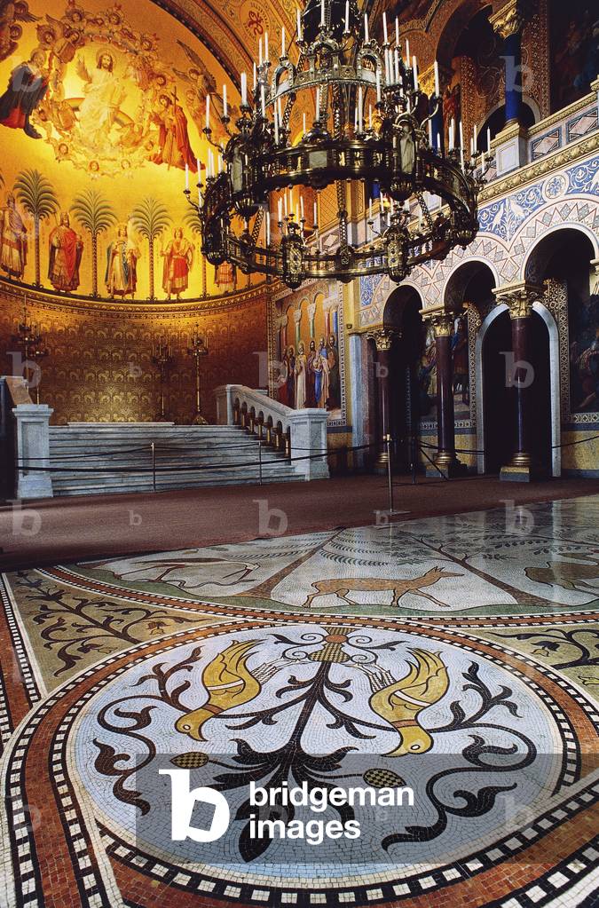 Image of Throne room in Neuschwanstein castle, 1869-1886, Built by King ...