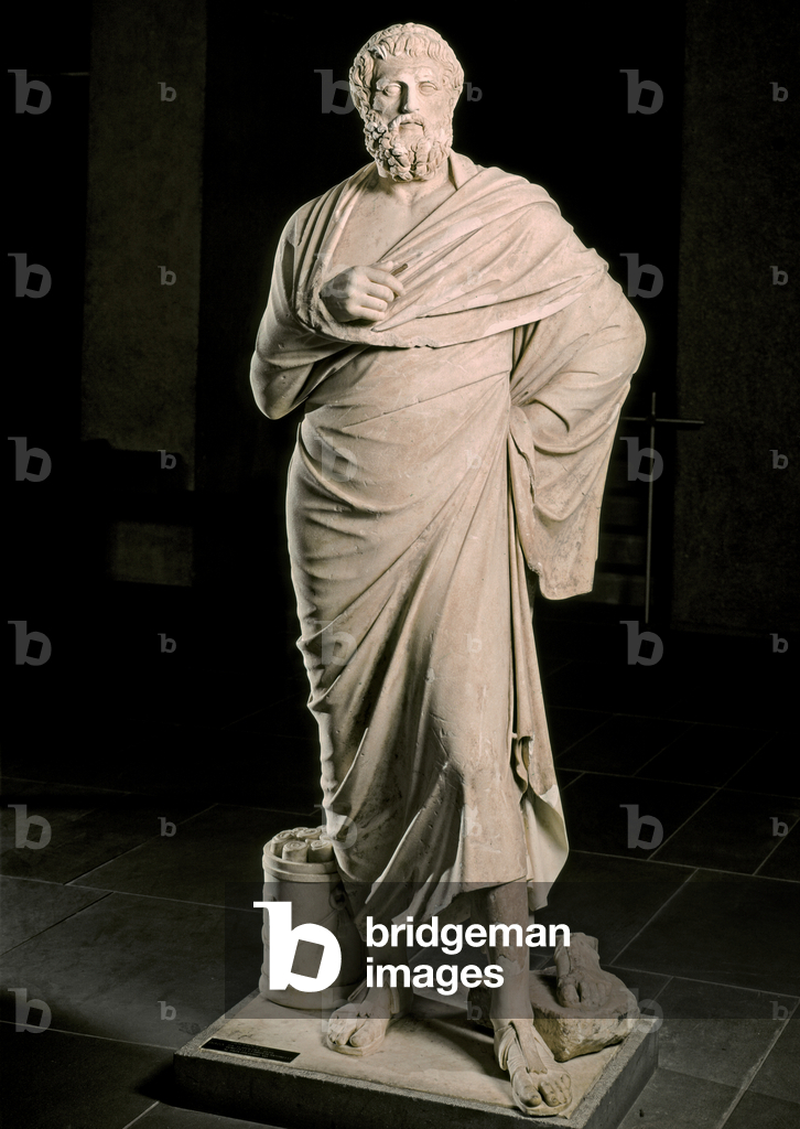 Image of SOPHOCLES, Statue, 1st century (marble) by Roman, (1st century AD)