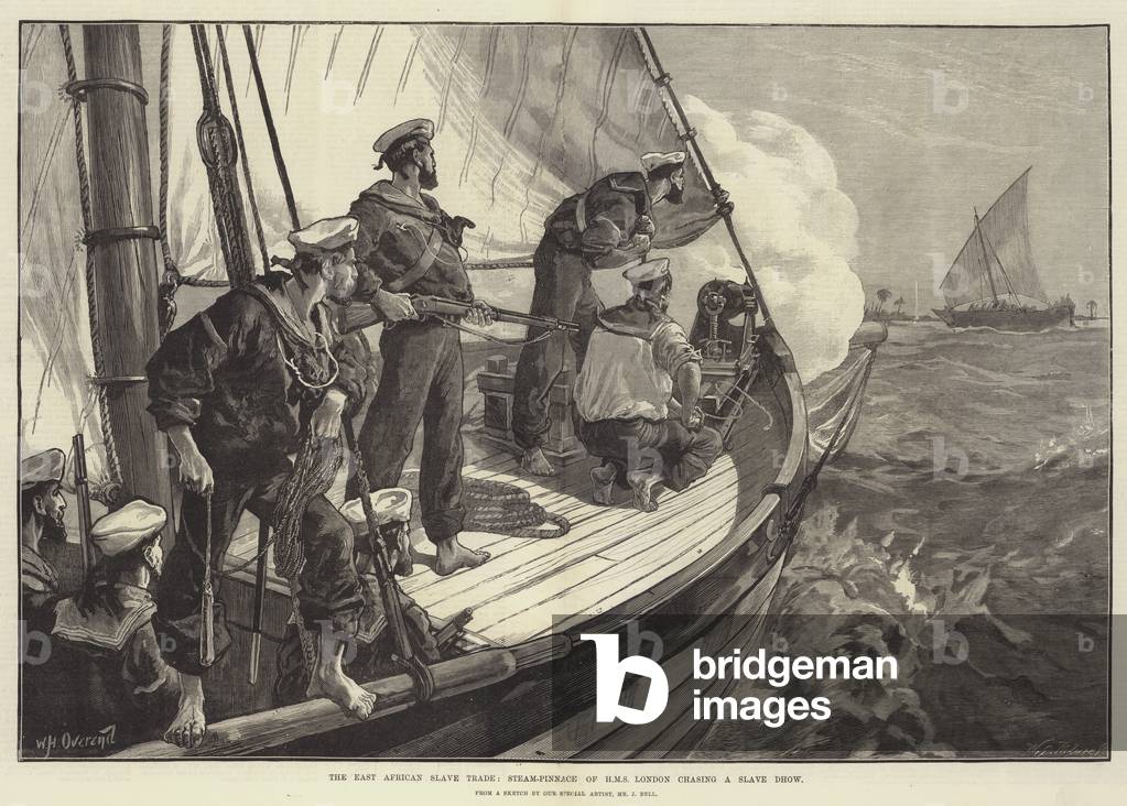 Image of The East African Slave Trade, Steam-Pinnace of HMS London ...