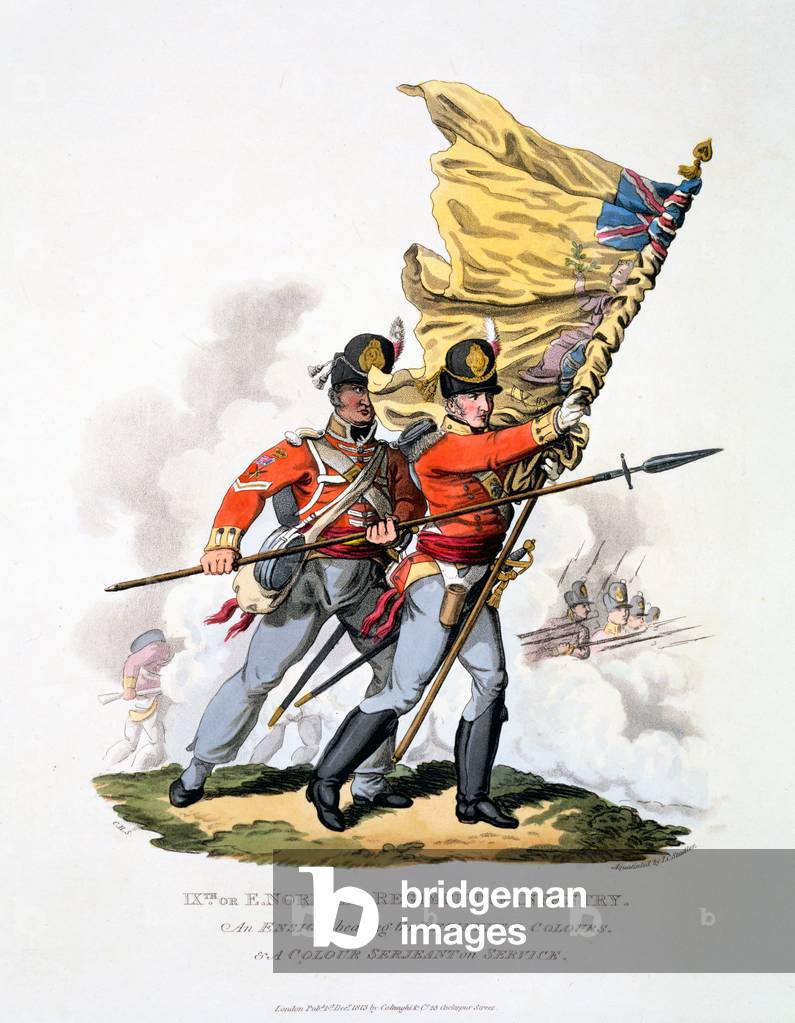 Image of Uniform & Colours of the 9th or East Norfolk Regiment by Smith ...