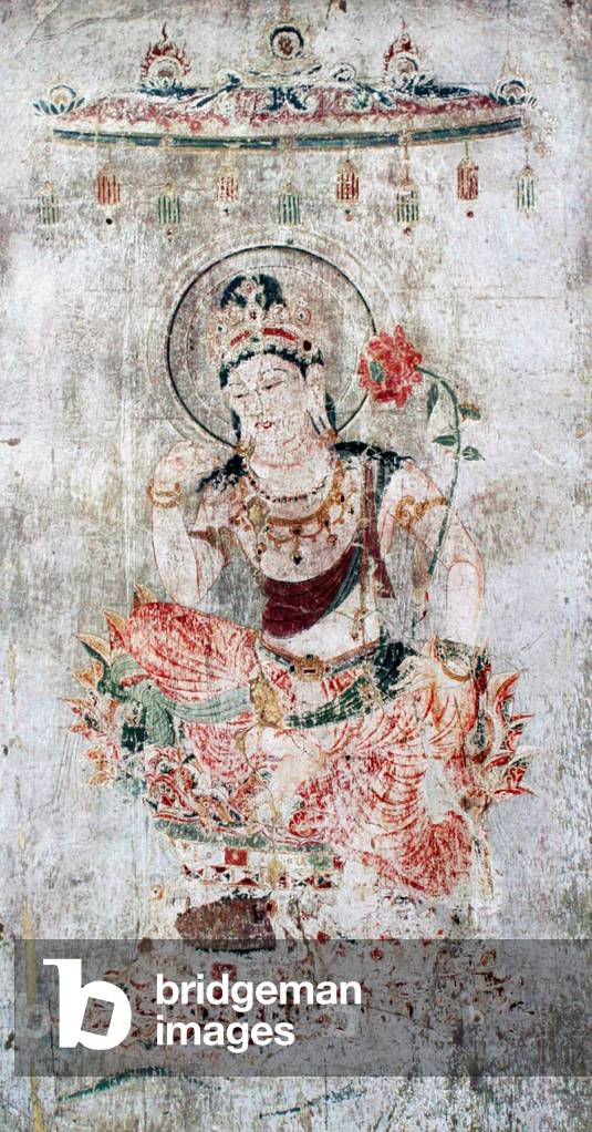 Image of Japan: Lost Horyuji Temple fresco from a pre-1949 photograph: No.2