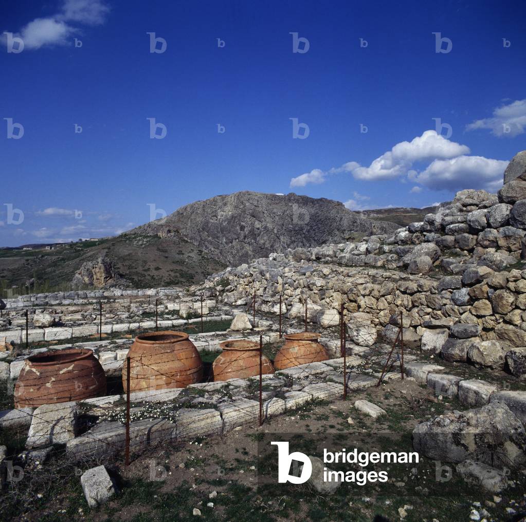 Image of Storerooms in Great Temple, Hattusa (Bogazkoy), capital of ...