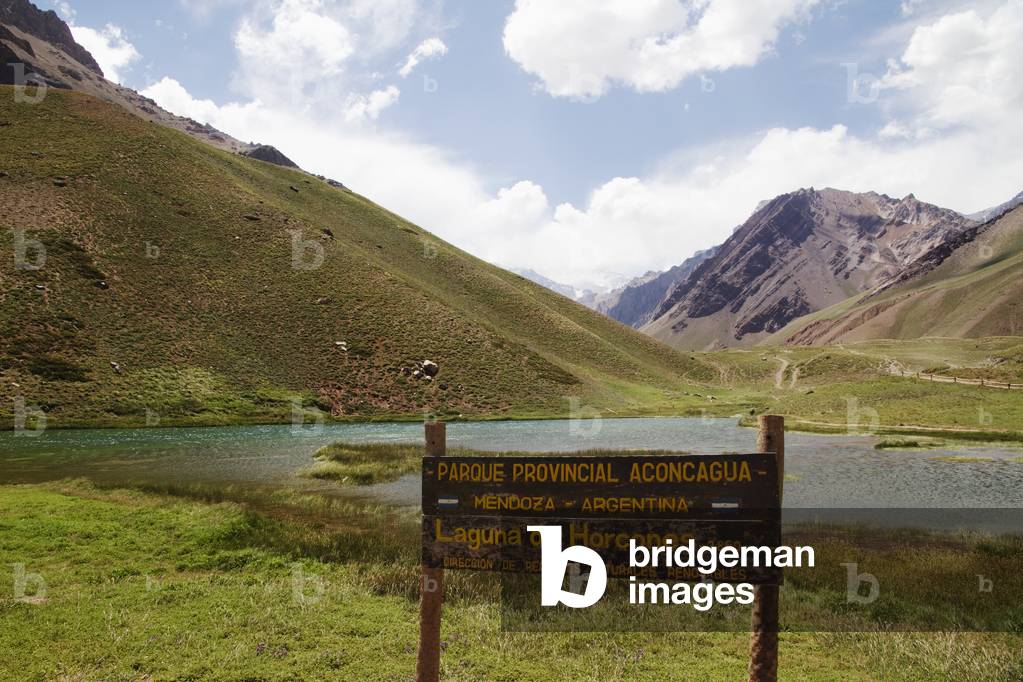 Laguna De Horcones, Mount Aconcagua Provincial Park, Mendoza, Argentina ...