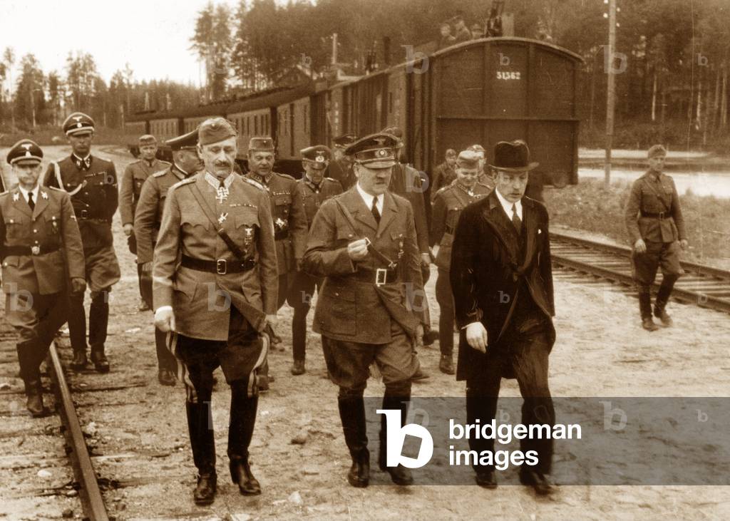Image of Hitler, Mannerheim, Ryti, 1942 (photo)