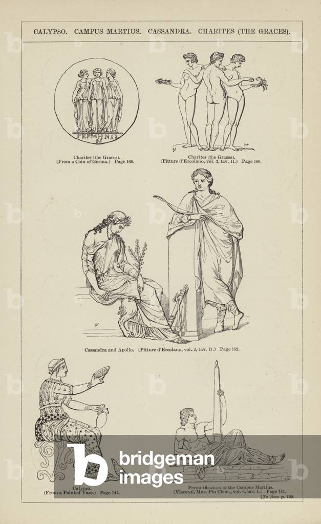 Image of Calypso, Campus Martius, Cassandra, Charites (the Graces ...
