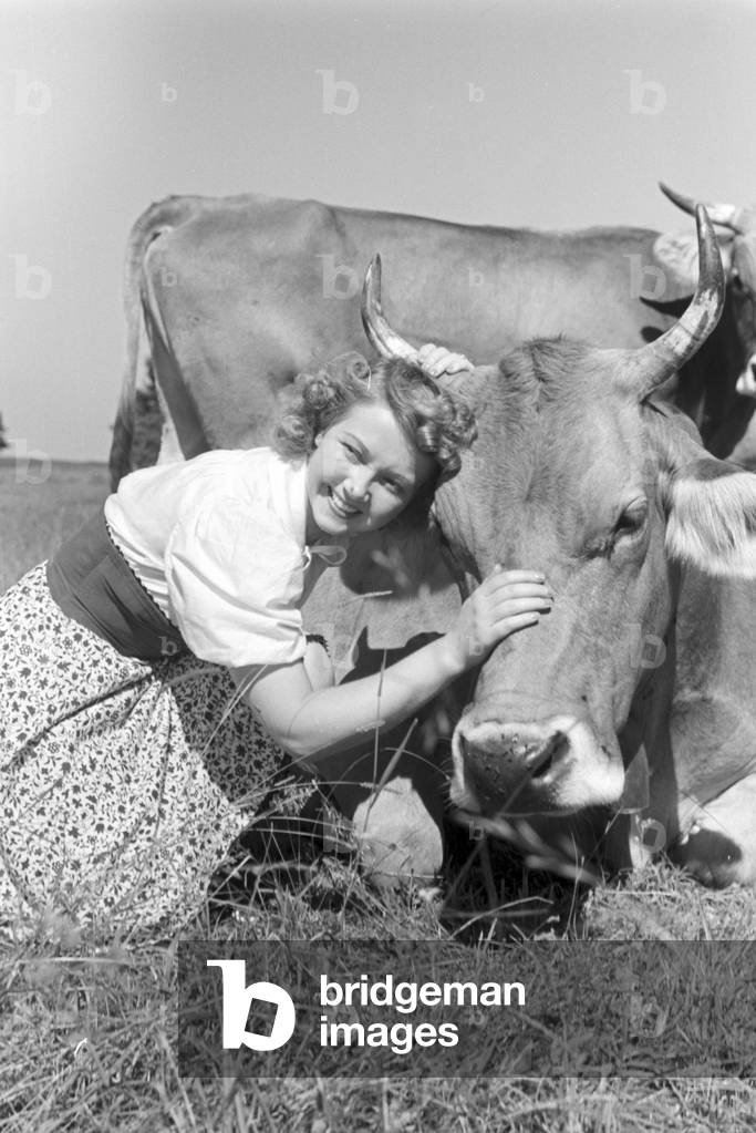 Image of The Austrian actress on her holidays, Germany 1930s (b/w photo)