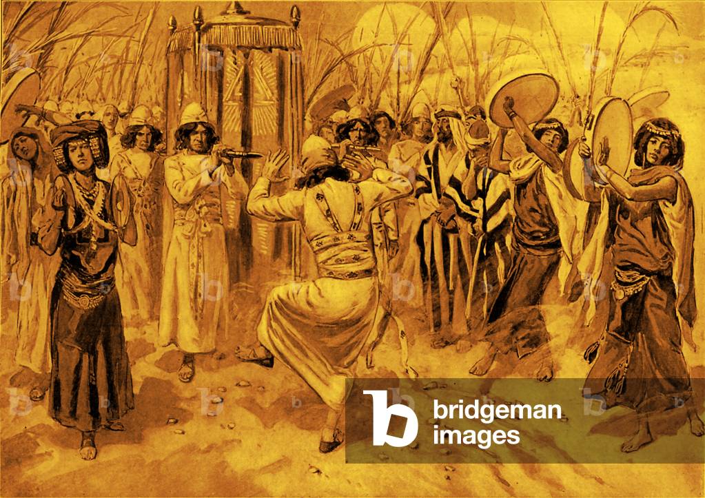 Image of David dancing before the ark by Tissot - Bible by Tissot ...