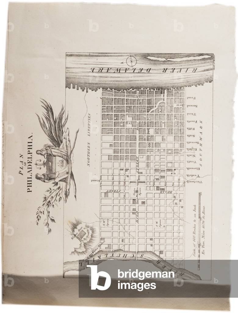 Image of Map of Philadelphia, from an Atlas of the United States, by ...