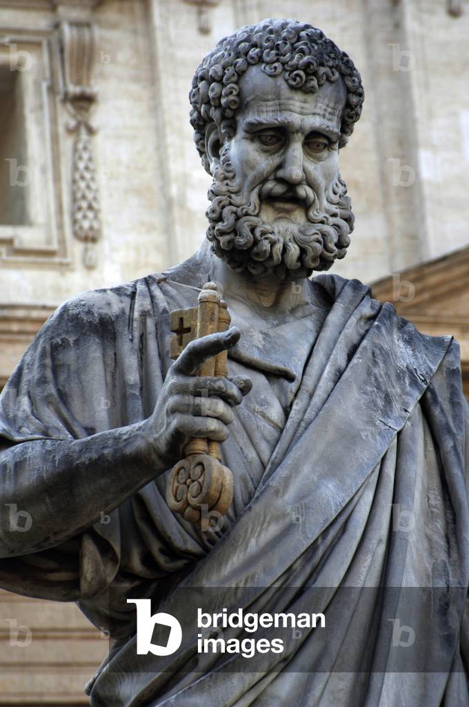 Image of St. Peter s statue. Sculpted from 1838-1840 by Venetian ...