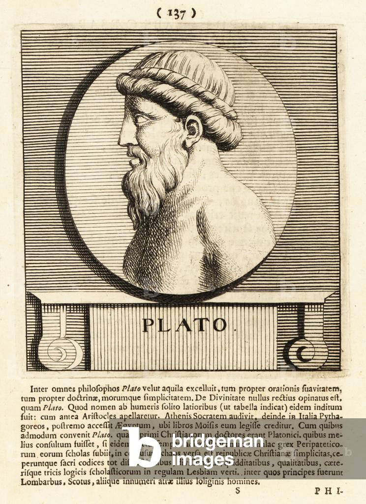 Image of Plato, Athenian philosopher in Ancient Greece,1735 (engraving ...