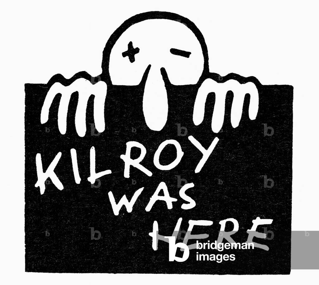 Image of KILROY WAR HIER Beliebte Graffiti in der amerikanischen ...