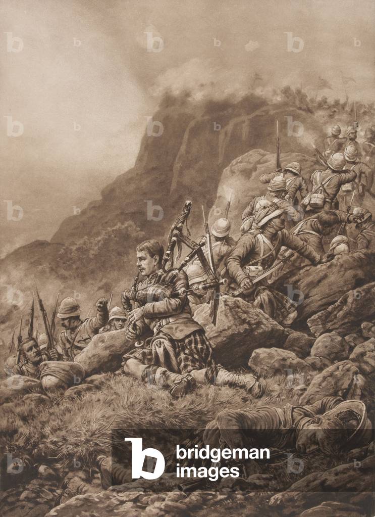 Image of Piper George Findlater, The Gordon Highlanders, winning the ...