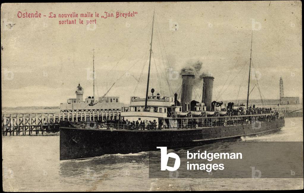 Image of Ostend, Malle Jan Breydel leaving the Port, liner