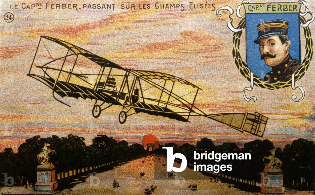 Image of Postcard celebrating French pioneer aviator Captain Ferdinand ...