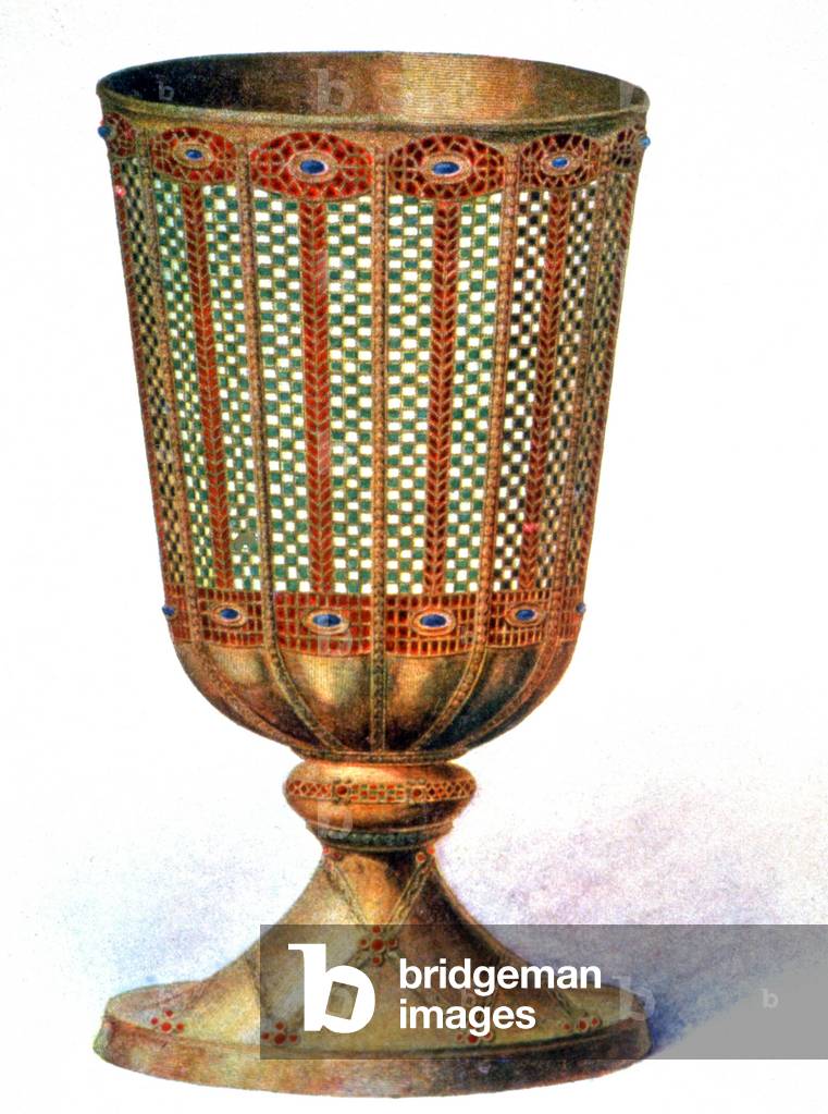 Image of Chalice of Chelles, early 20th century (litho) by Saussay, A ...
