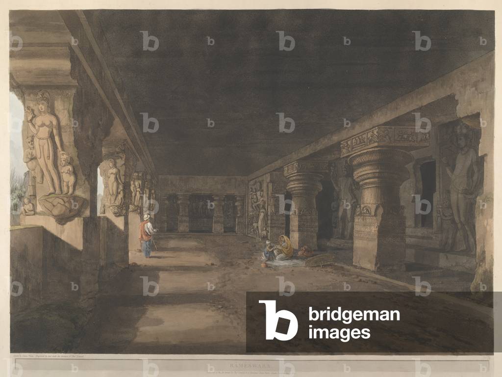 Image of Rameswara. This Hindu cave is famous for the beauty of