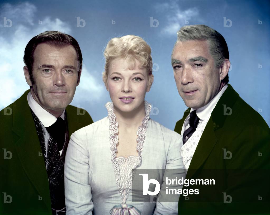 Image of Henry Fonda, Dolores Michaels And Anthony Quinn, Warlock 1959 Directed