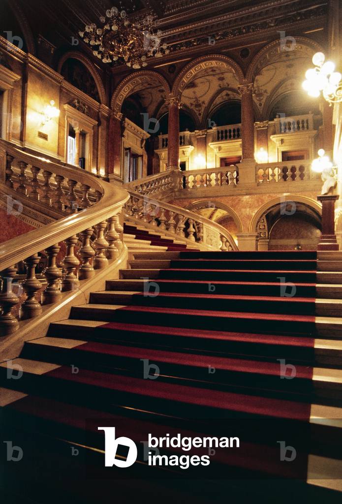 Image of Staircase of neo-Renaissance style Opera House, 1884 ...
