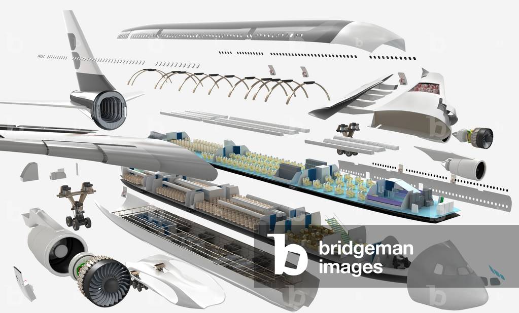 Image of Pièces démontées d'un airbus