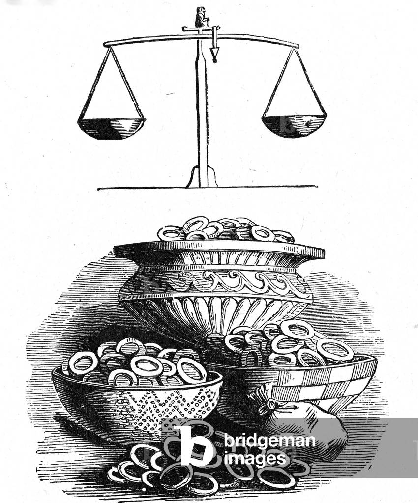 Image of Balance and Money used in ancient contracts